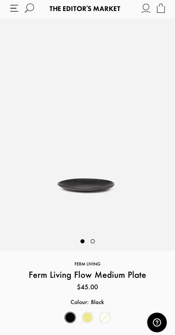 FERM LIVING FLOW MEDIUM PLATE, Furniture & Home Living, Kitchenware & Tableware, Dinnerware ...