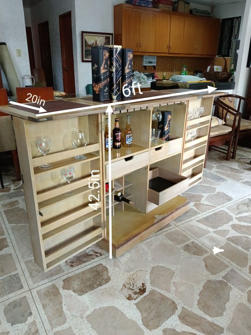 Foldable/ Movable Bar Counter Table on Carousell