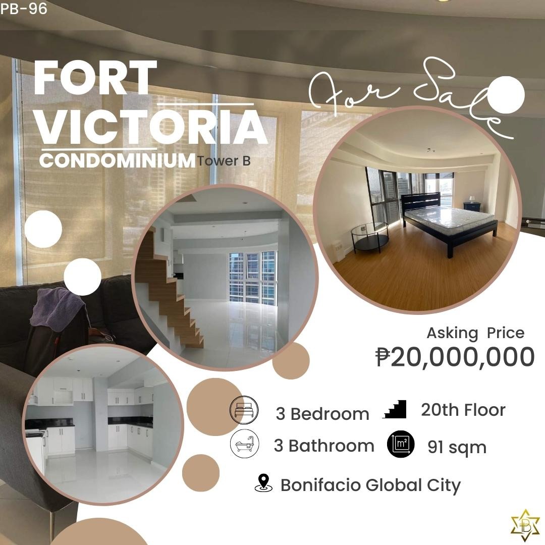For Sale 3 Bedroom Unit at Fort Victoria, Property, For Sale, Apartments & Condos on Carousell