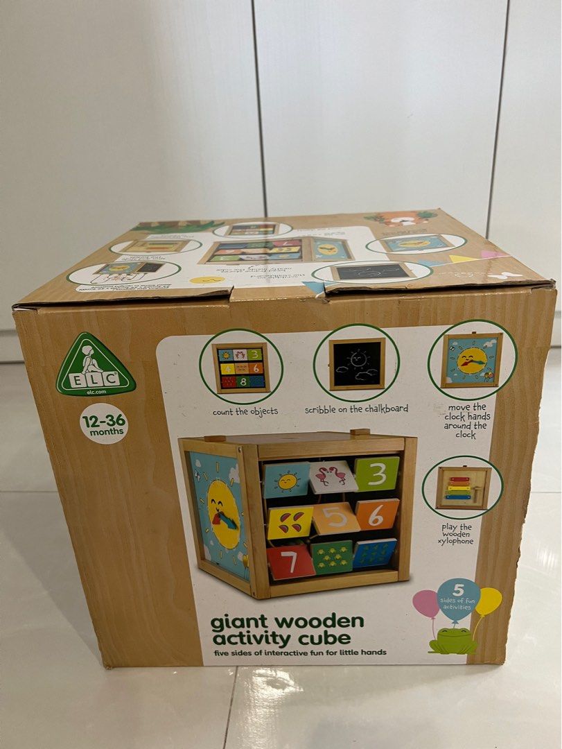 Giant wooden activity cube, Hobbies & Toys, Toys & Games on Carousell