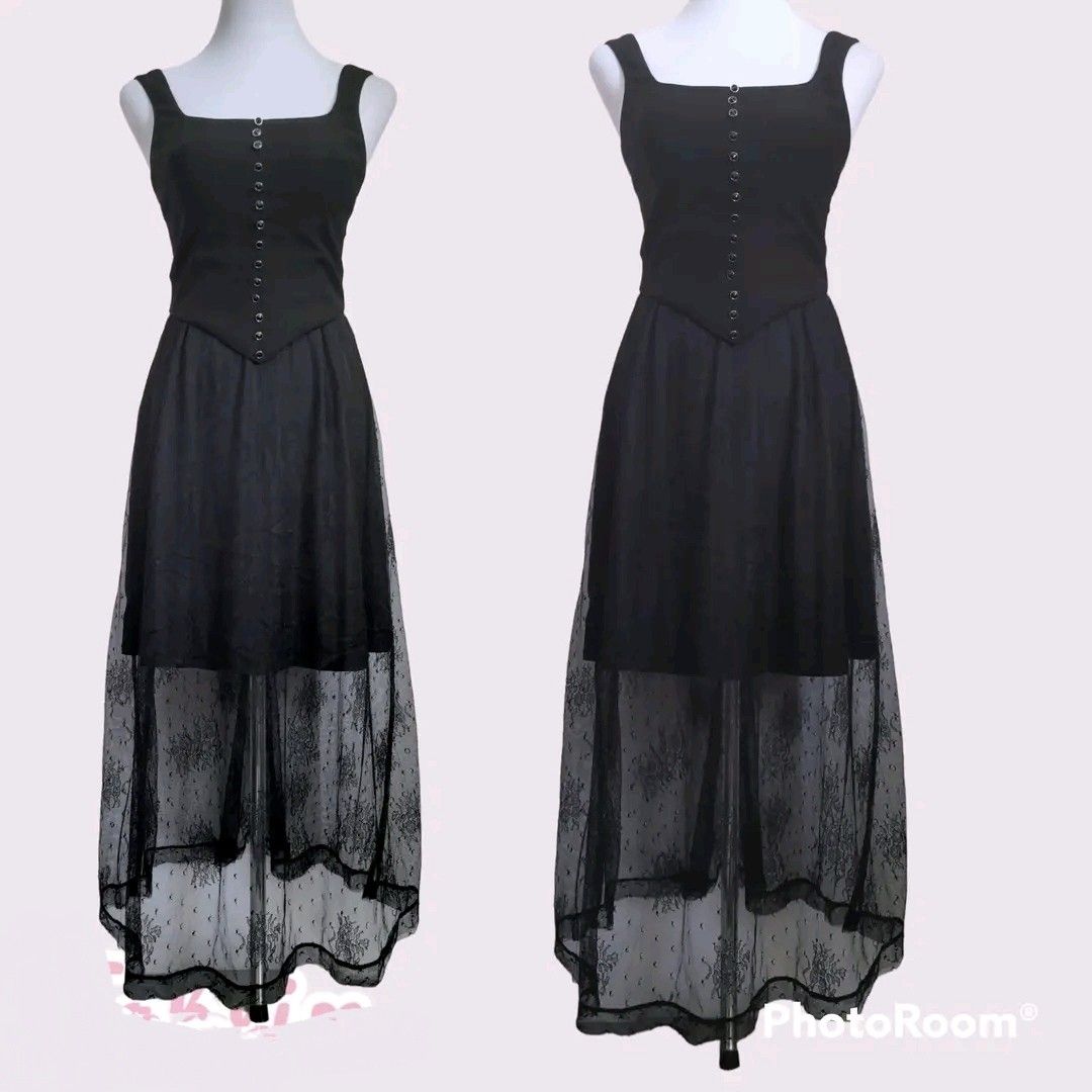 Goth Mesh Dress on Carousell