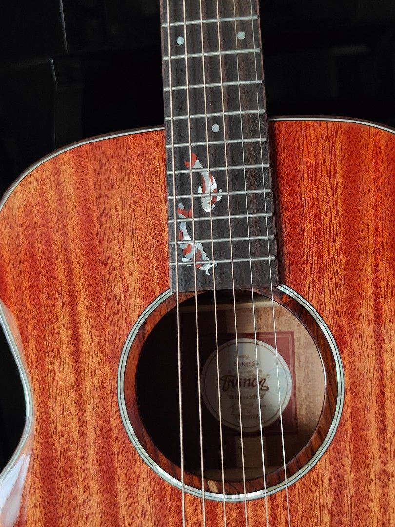 GS Mini 3/4 Travel Size 36 inch Full Solid Mahogany Acoustic Electric ...