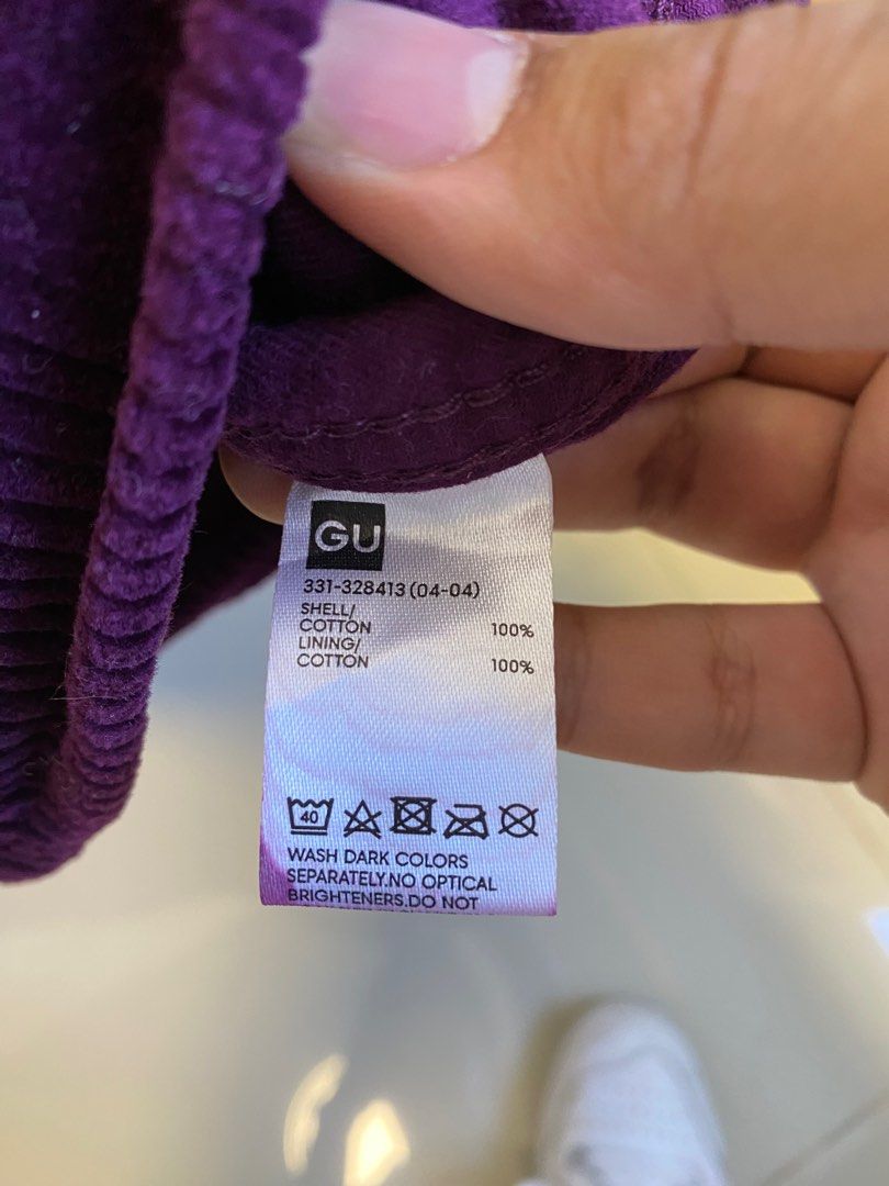 GU Purple Corduroy Jacket on Carousell
