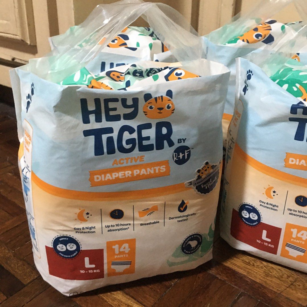 Hey Tiger Diaper Pants Large 56pcs (by Rascal + Friends) 10-15kg on ...