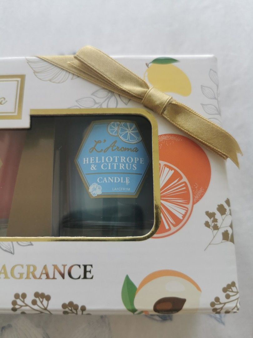 Home fragrance candles fruity smell L'Aroma 60g x 3, Furniture & Home ...