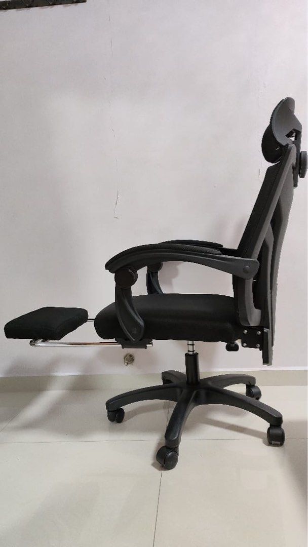 Home/Office ergonomic chair (with head, arm and leg rest), Furniture & Home Living, Furniture ...
