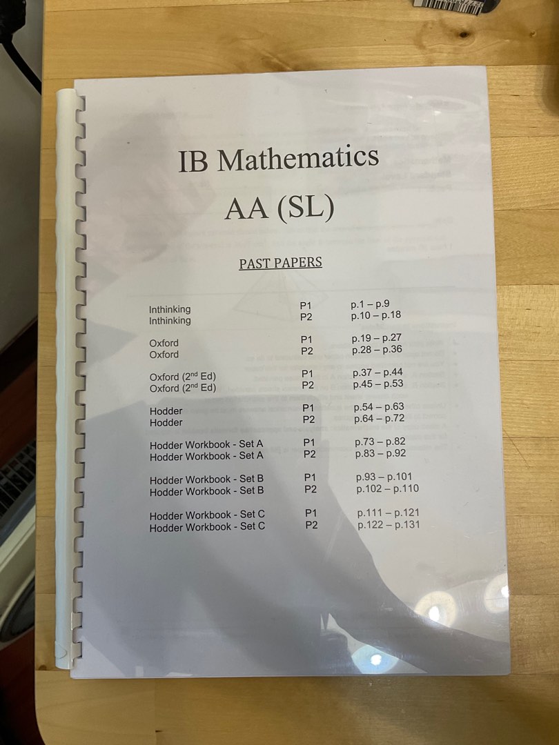 IB Mathematics Analytics & Approaches (AA) Standard Level (Unofficial ...