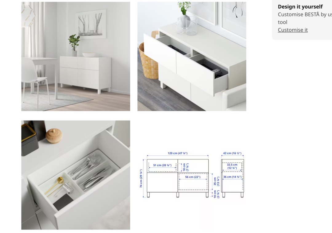 IKEA BESTA drawers, Furniture & Home Living, Furniture, Shelves ...