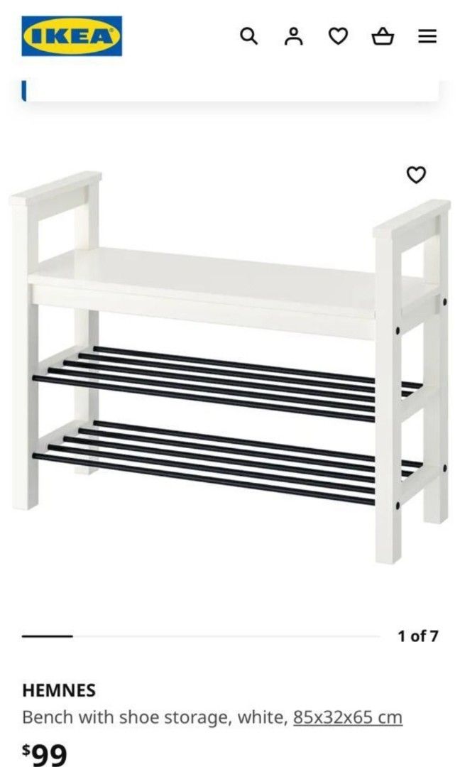 IKEA shoe rack bench, Furniture & Home Living, Furniture, Shelves ...