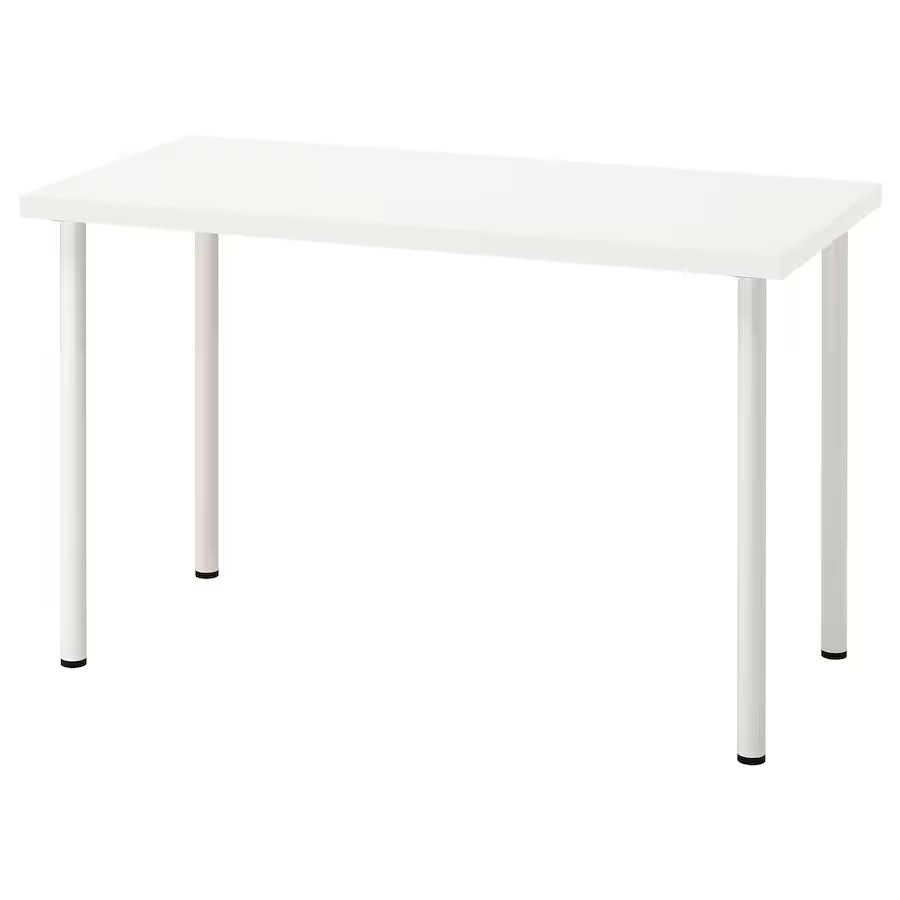 IKEA Study Table LAGKAPTEN / ADILS Desk White 120x60 cm, Furniture ...
