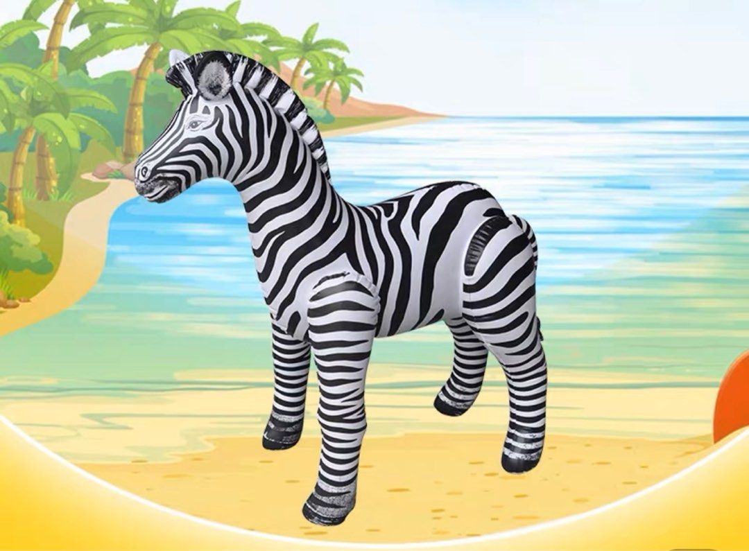 Inflatable Zebra, Hobbies & Toys, Toys & Games on Carousell