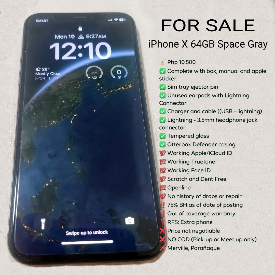 iPhone X 64GB Space Grey on Carousell