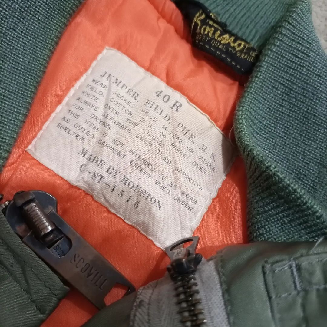 Jaket Bomber * MA1 HOUSTON * size 40R. P66 x L62, Fesyen Pria, Pakaian , Atasan di Carousell