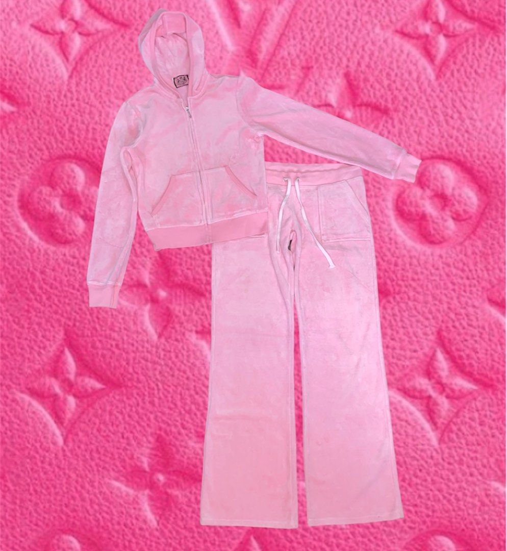 Juicy couture pink velour tracksuit, Women's Fashion, Coats, Jackets ...