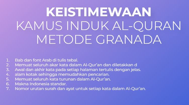 Kamus Induk Al-Quran : AlQuran Metode Granada Oleh Solihin Bunyamin ...