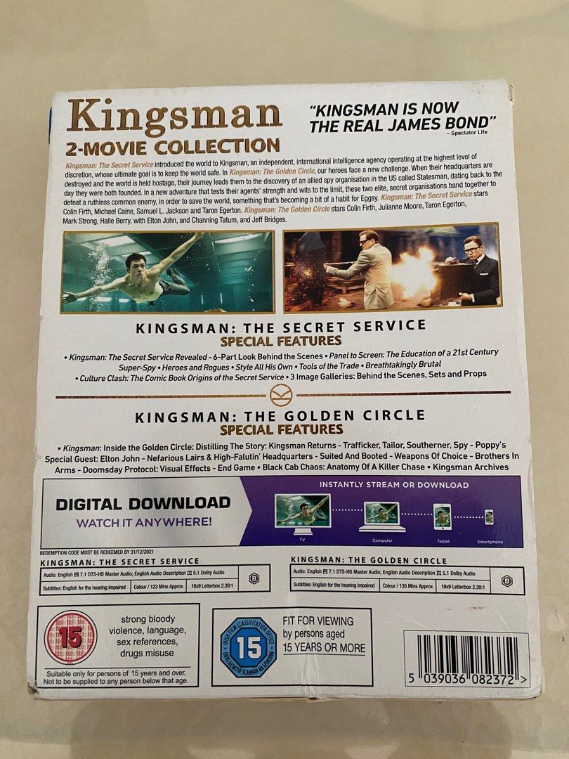 Kingsmen Blu Ray Collection 1&2 (Region B), Hobbies & Toys, Music & Media, CDs & DVDs on Carousell
