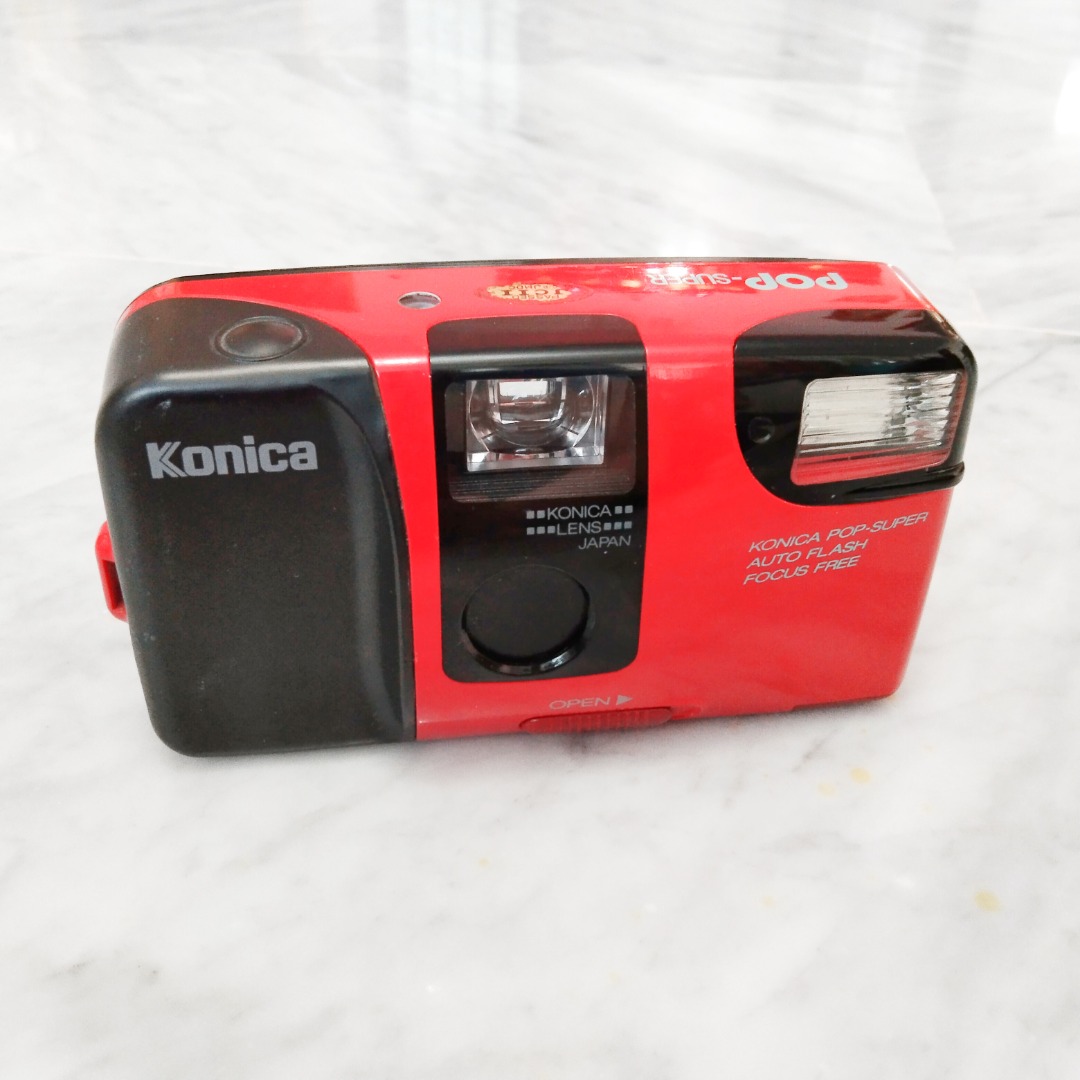Konica pop super 35mm film camera, Photography, Cameras on Carousell