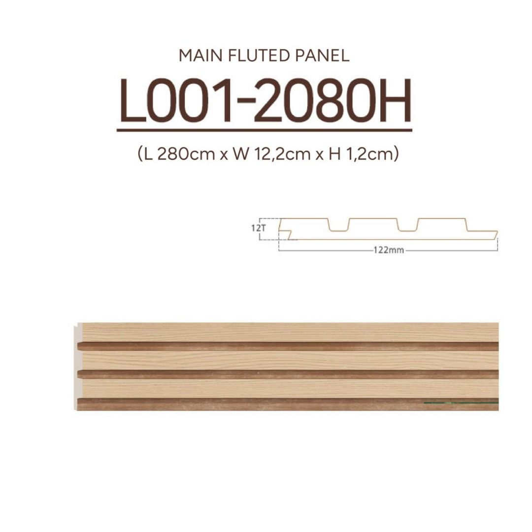 KOREA Living Room Fluted Panel Wall / Korea Molding Panel / Louver ...