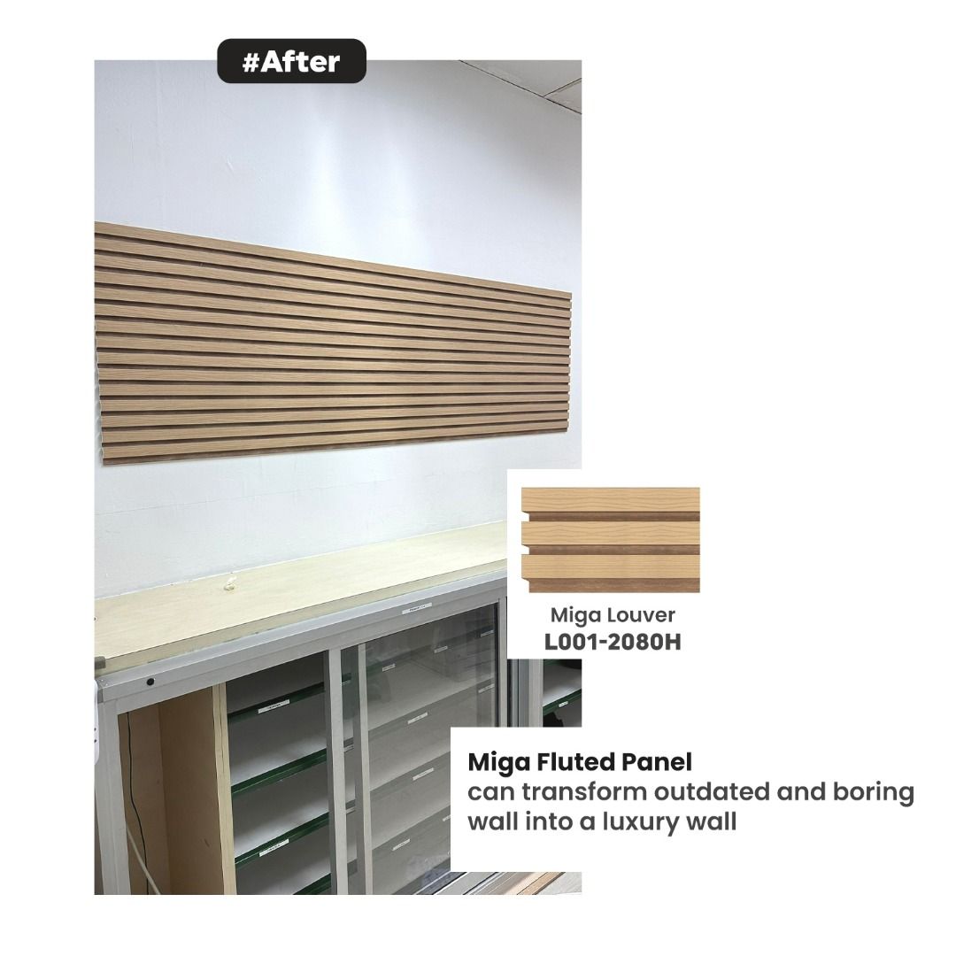 KOREA Living Room Fluted Panel Wall / Korea Molding Panel / Louver ...