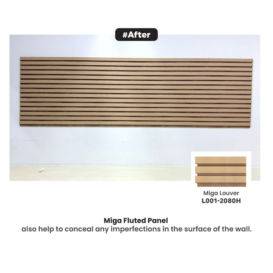 KOREA Living Room Fluted Panel Wall / Korea Molding Panel / Louver ...