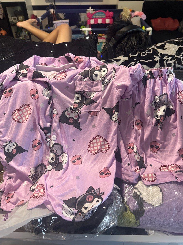 Kuromi pyjamas set, Women's Fashion, Dresses & Sets, Sets or ...