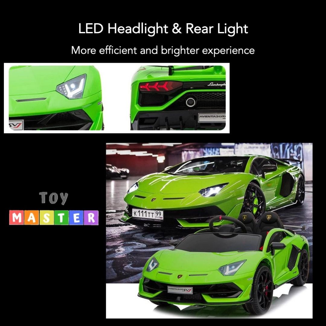Official Toy Master Lamborghini Aventador SVJ Children Electric Ride On ...