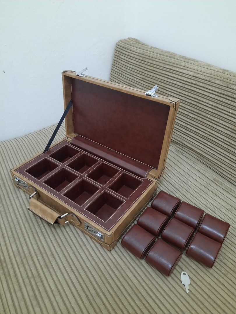 Leather Watch Box / Watch Case, Men's Fashion, Watches & Accessories ...