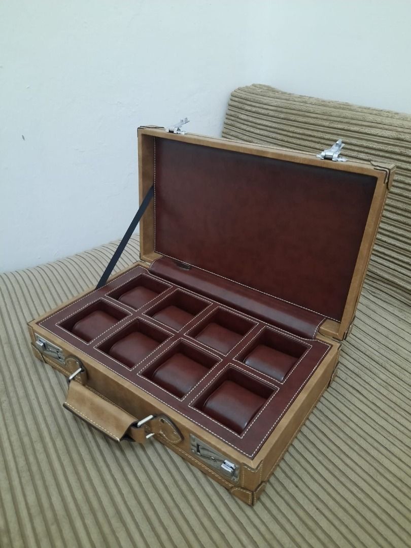 Leather Watch Box / Watch Case, Men's Fashion, Watches & Accessories ...