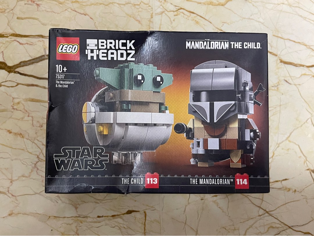 LEGO 75317 Brickheadz Star Wars The Mandalorian & the Child, Hobbies ...
