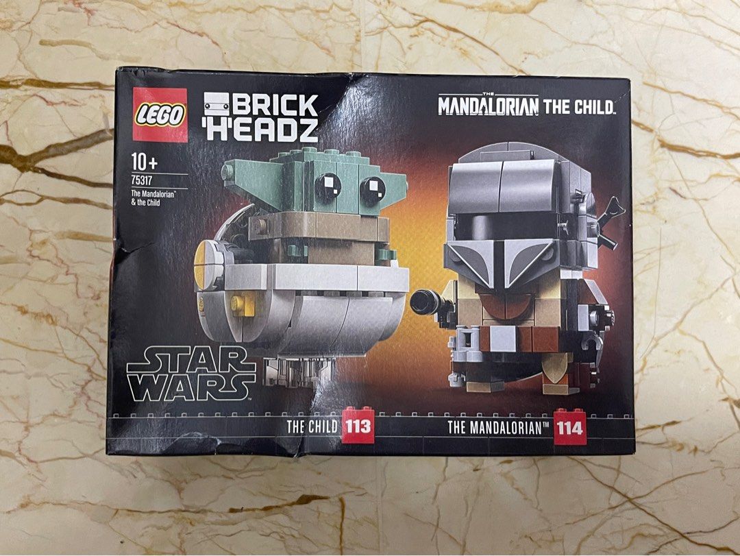 LEGO 75317 Brickheadz Star Wars The Mandalorian & the Child, Hobbies ...