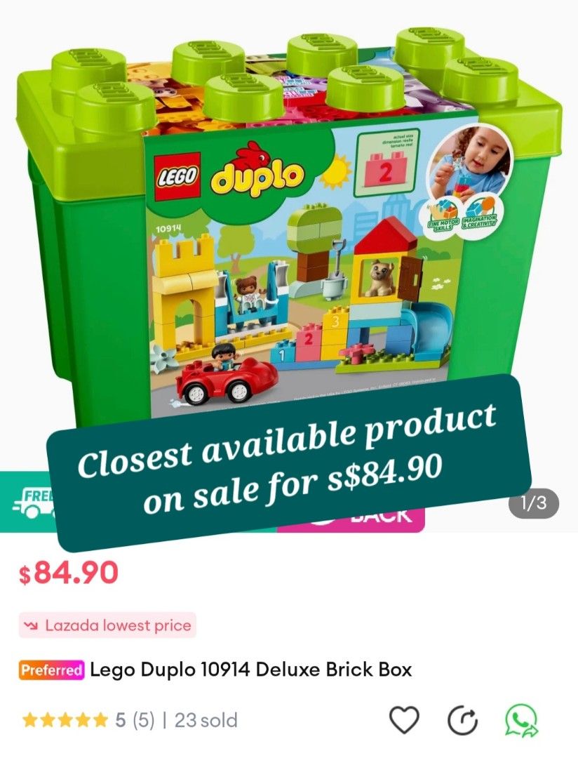 Lego Duplo with storage box, Hobbies & Toys, Toys & Games on Carousell