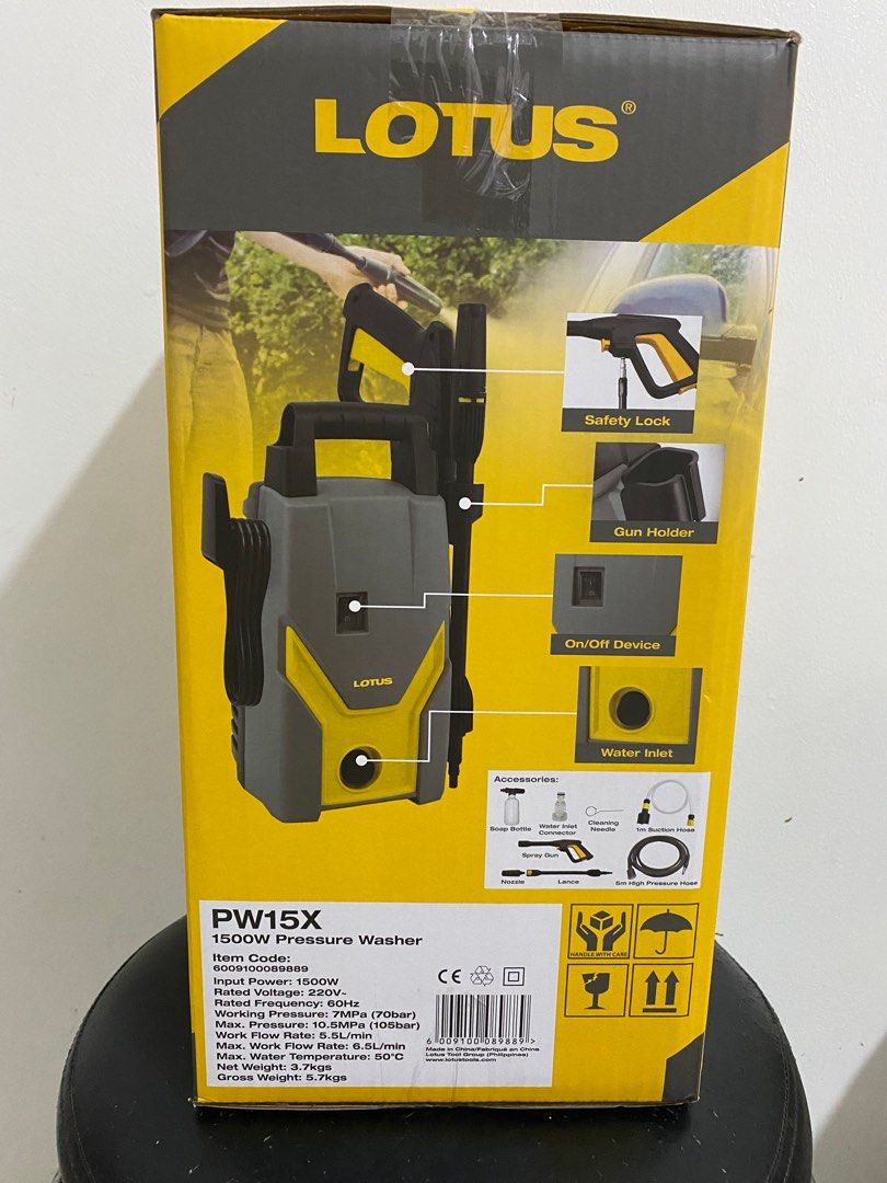 Lotus PW15X 1500W Pressure Washer, Furniture & Home Living, Cleaning ...