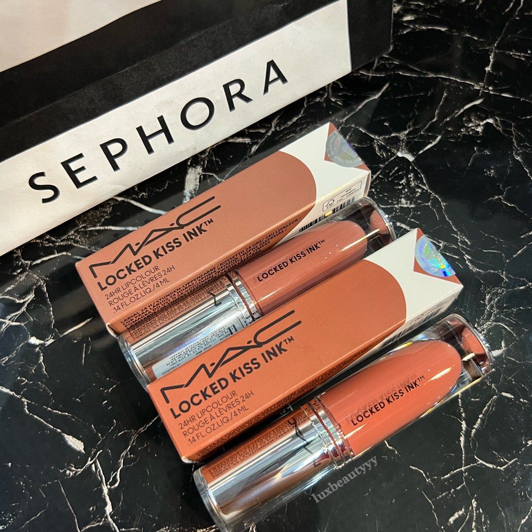 MAC Locked Kiss Ink 24HR Lip Colour, Kesehatan & Kecantikan, Rias Wajah ...