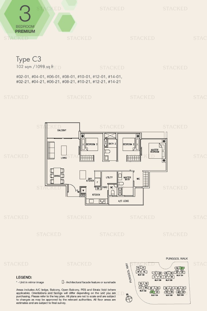 Masterbed room @Ecopolitan Punggol Walk, Property, Rentals, Condos ...