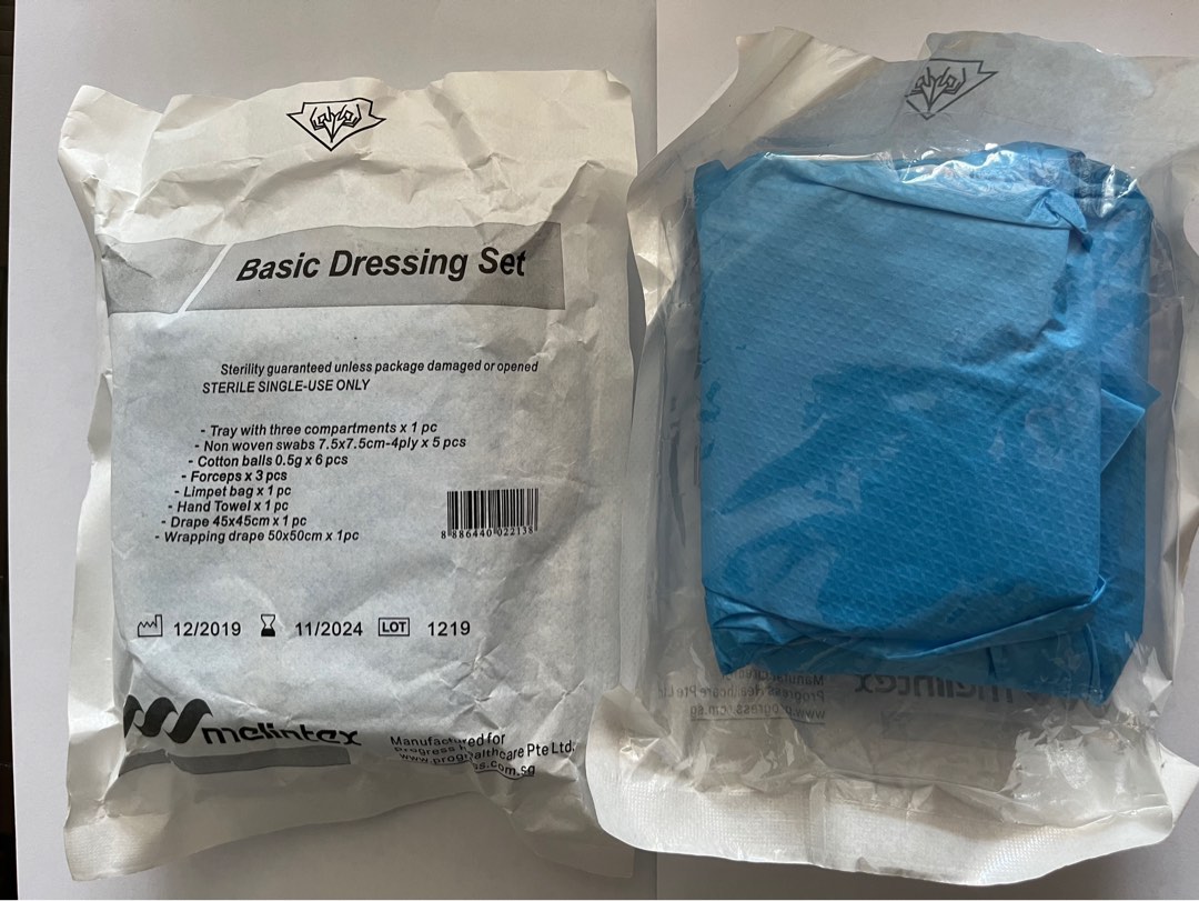 Melintex Sterile Basic Dressing Set, Health & Nutrition, Medical Supplies & Tools on Carousell