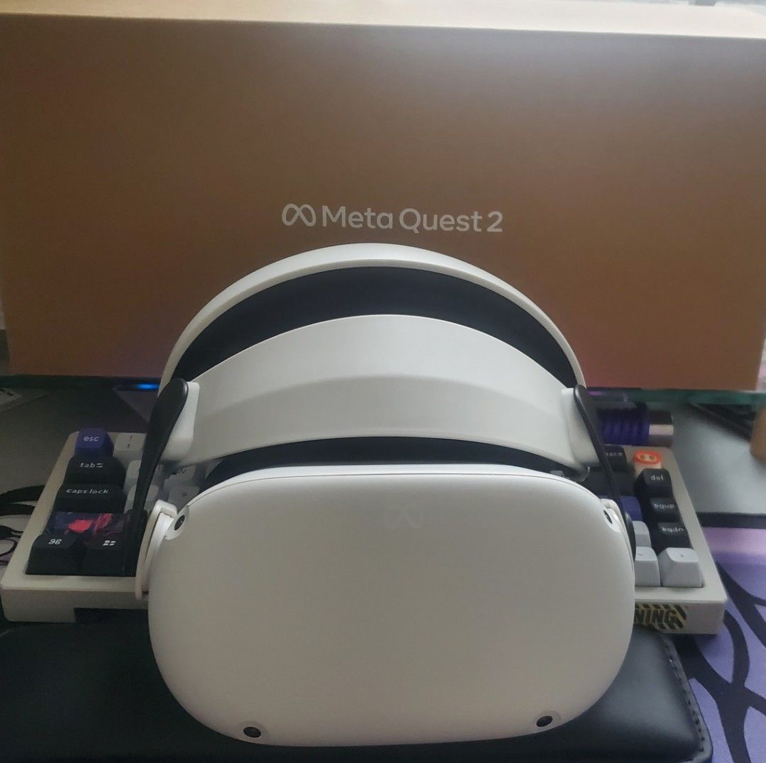 新版Meta Oculus Quest 2 連收納袋 頭戴 Link cable PC VR Quest2 64gb 128gb, 電子遊戲 ...