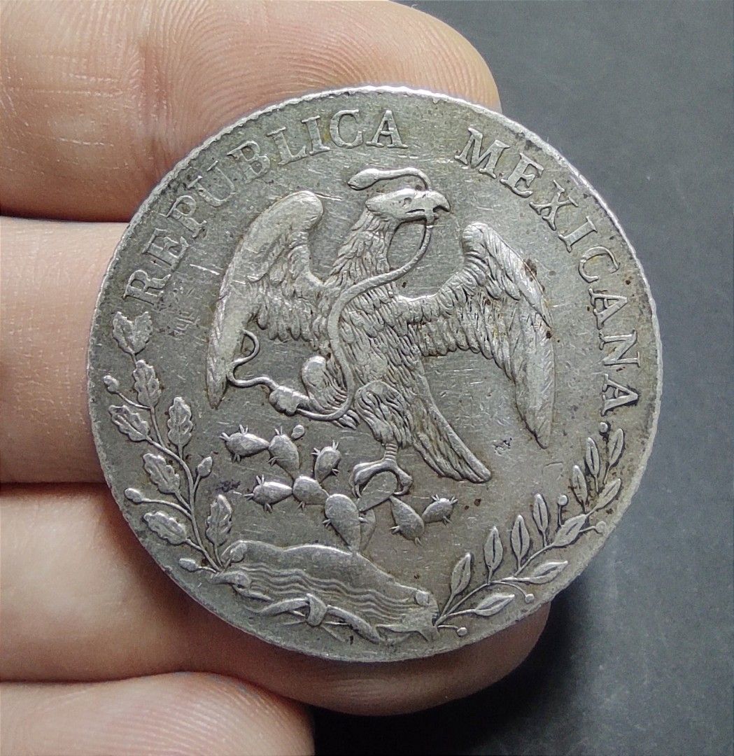 Mexicana Eagle Old Silver Coin 8 Reals Year 1887 Mo Mint ( Genuine and ...