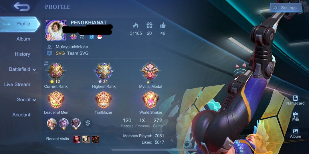 Mobile Legend (MLBB Account), Video Gaming, Video Games, Others on ...