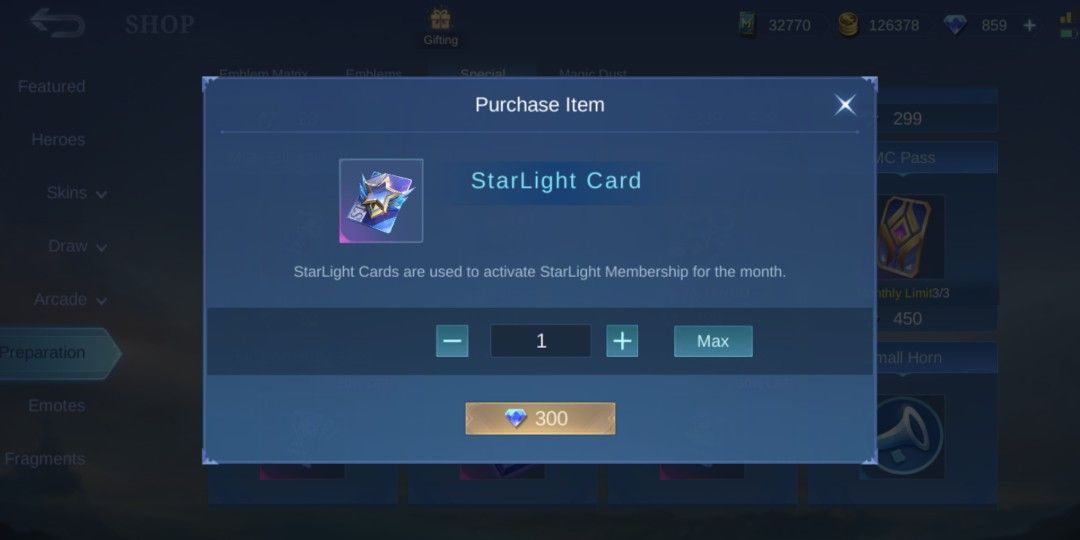 Mobile Legends Starlight Card, Video Gaming, Gaming Accessories, In ...