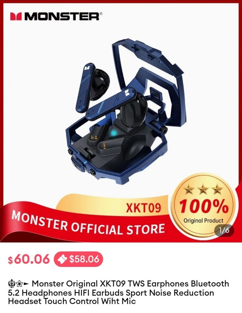 MONSTER AIRMARS XKT09, Audio, Earphones on Carousell