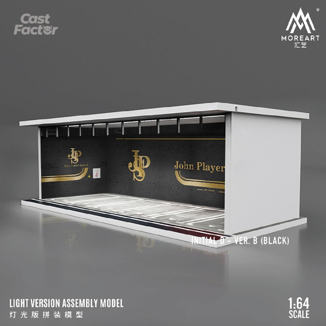 MoreArt 1:64 Parking Lot Diorama Display Case Set (with LED Light-Up Feature) - JPS, Hobbies ...
