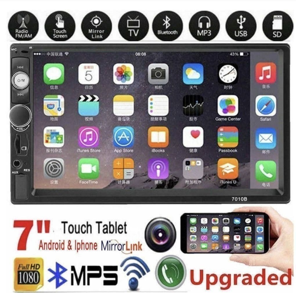 MP5 Player Double 2 Din Car Stereo Bluetooth Multicontrol SMARTLINK ...