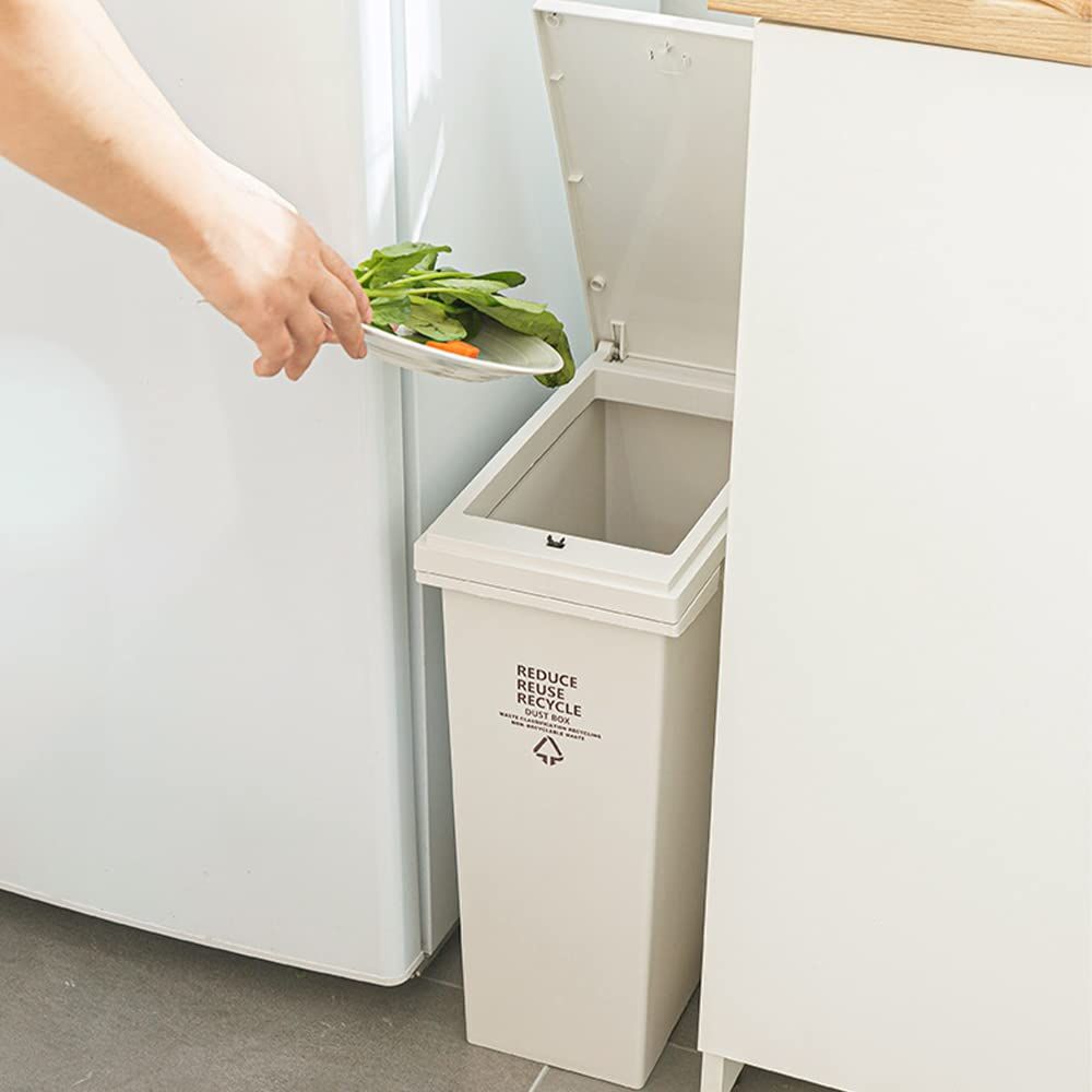 MYOYAY 3 Compartment Trash Can Garbage Cans with Recycling Bin Triple ...