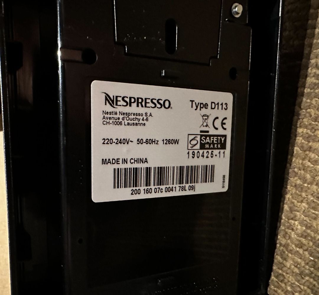 Nespresso Citiz Magic Model D113 Coffee Maker, TV & Home Appliances ...