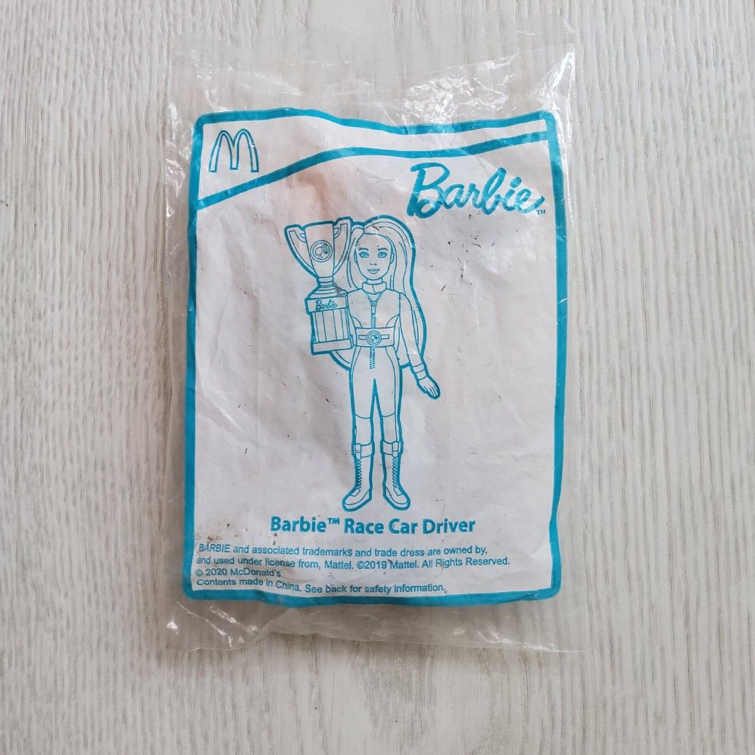 New ( Sealed ) McDonalds - Barbie Doll Girl Race Car Driver Figurine ...