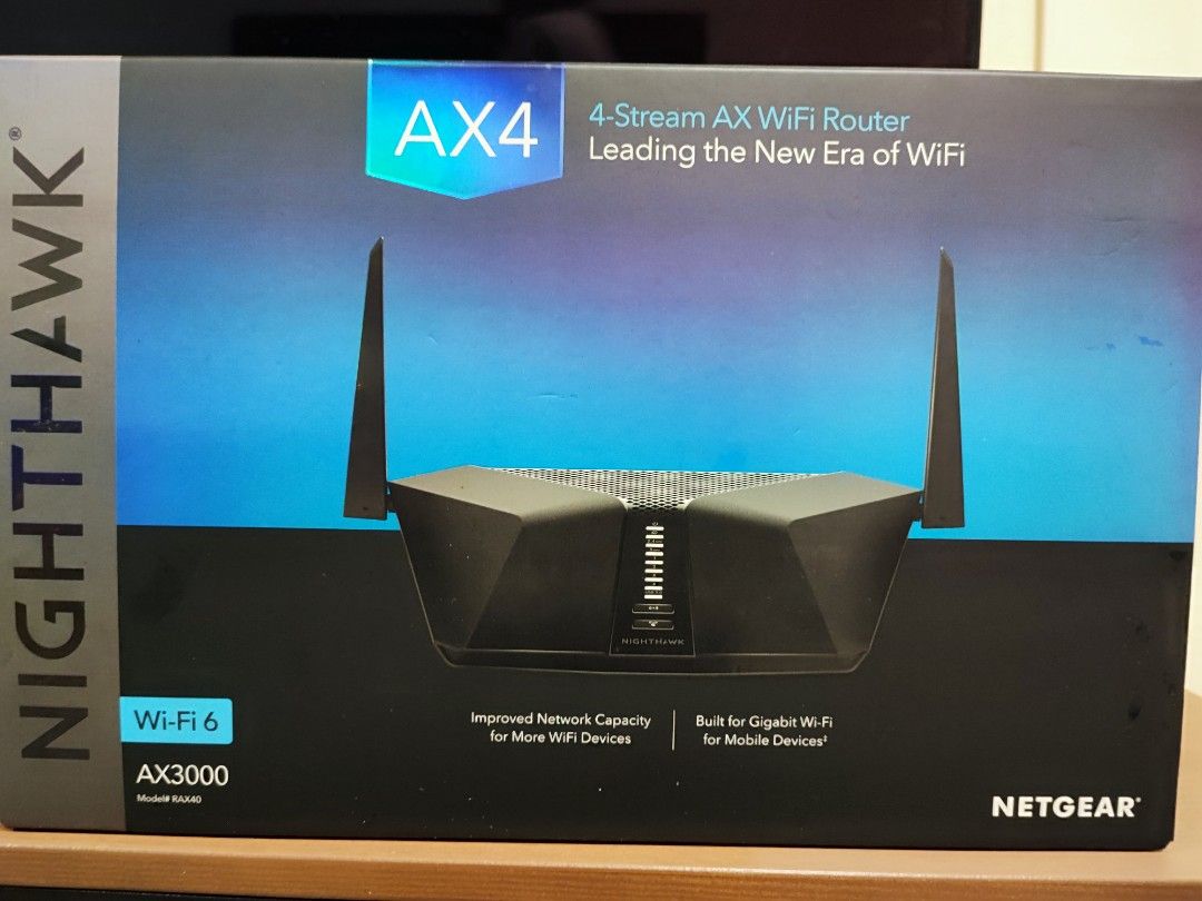 Nighthawk AX4 AX3000 WiFi 6 Router (RAX40), Computers & Tech, Parts ...