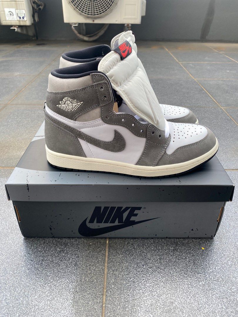 Nike Air Jordan High 1 OG Black Washed Grey, Fesyen Pria, Sepatu ...