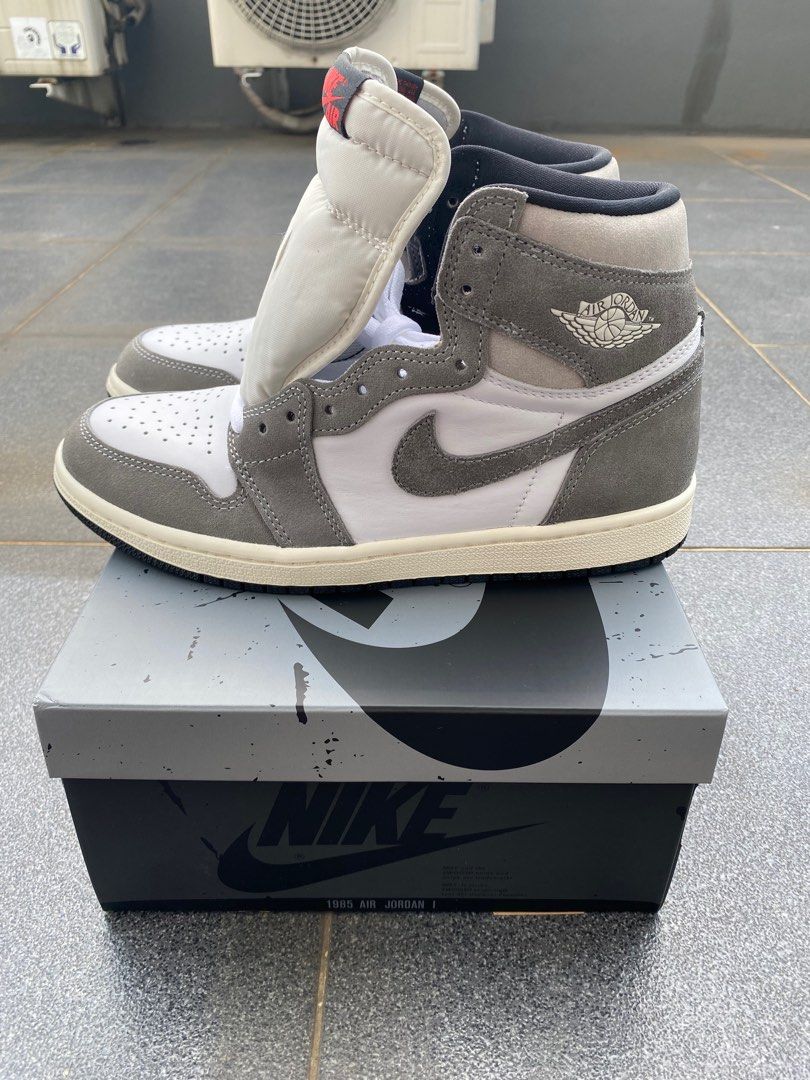 Nike Air Jordan High 1 OG Black Washed Grey, Fesyen Pria, Sepatu ...