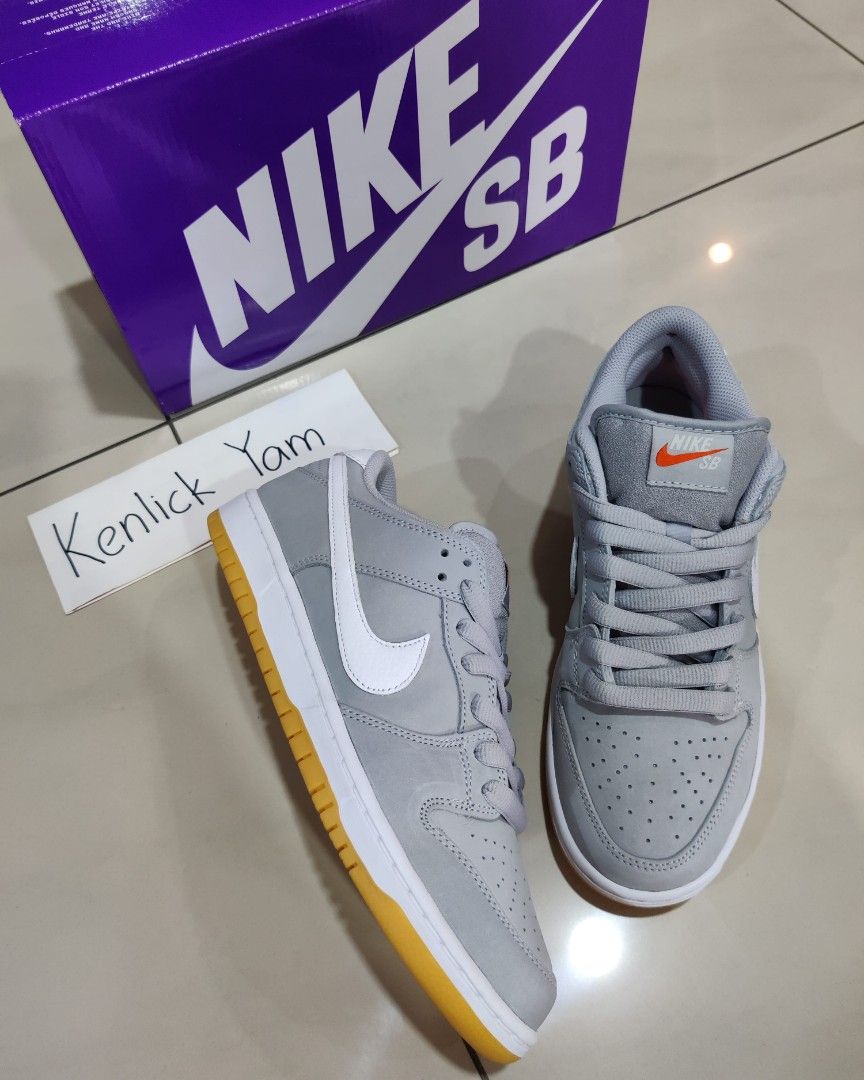 NIKE SB DUNK LOW WOLF GREY 'GREY GUM', Men's Fashion, Footwear ...
