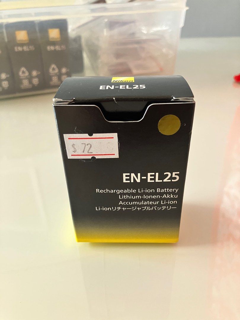Nikon camera battery EN-EL25, Photography, Lens & Kits on Carousell